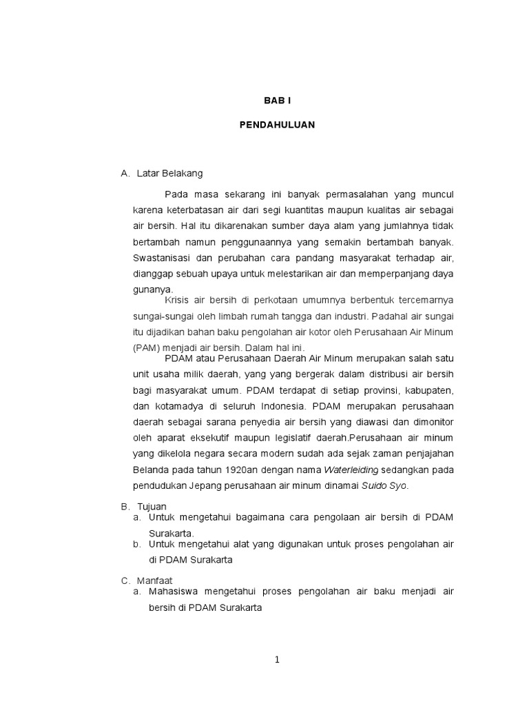 Laporan Pdam Surakarta | PDF