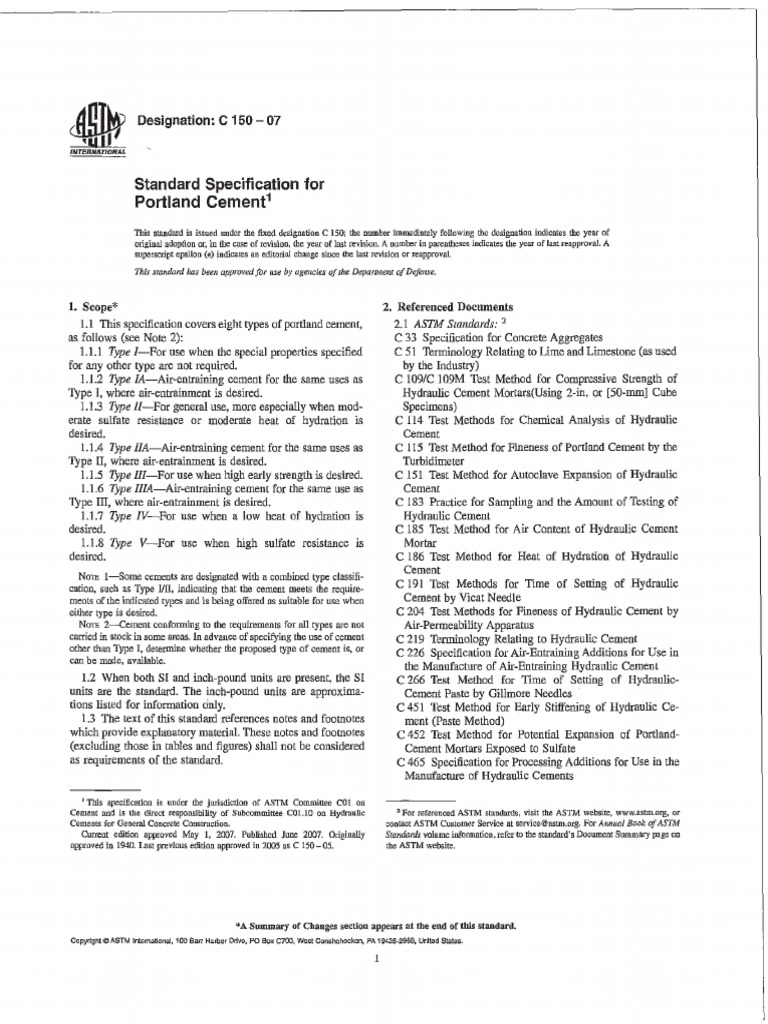 Astm C150 | PDF