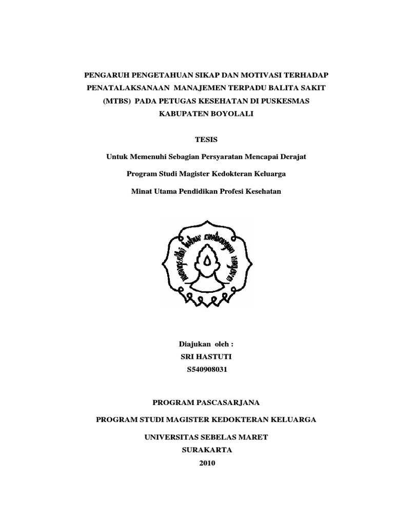 Contoh Skripsi Mtbs | PDF