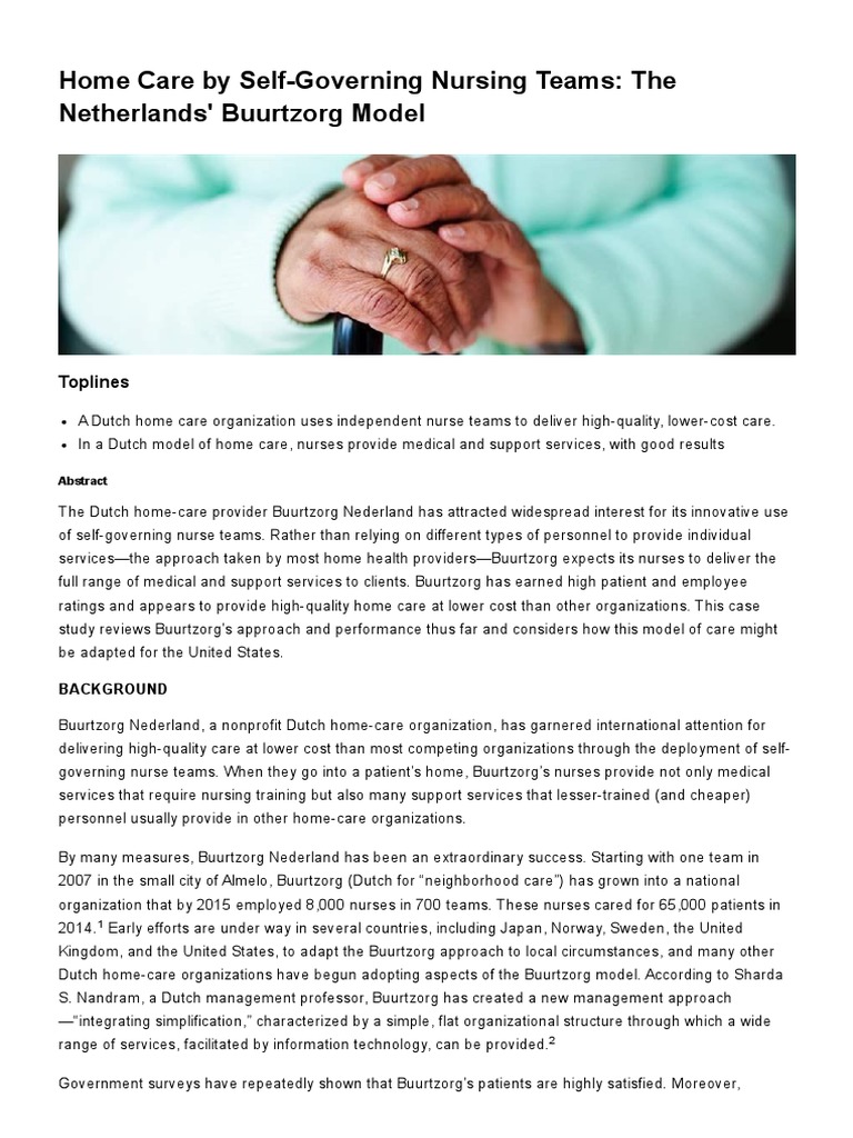 Buurtzorg Model | PDF | Health Care | Nursing