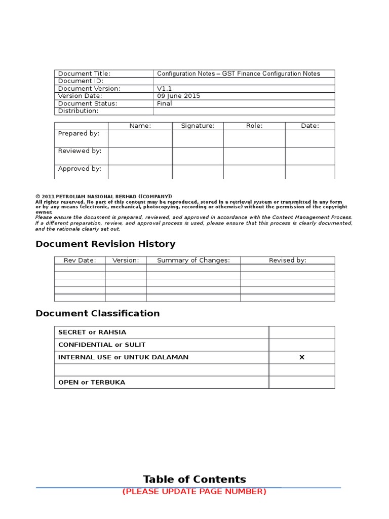 Document Revision History: (Please Update Page Number) | PDF | Invoice ...