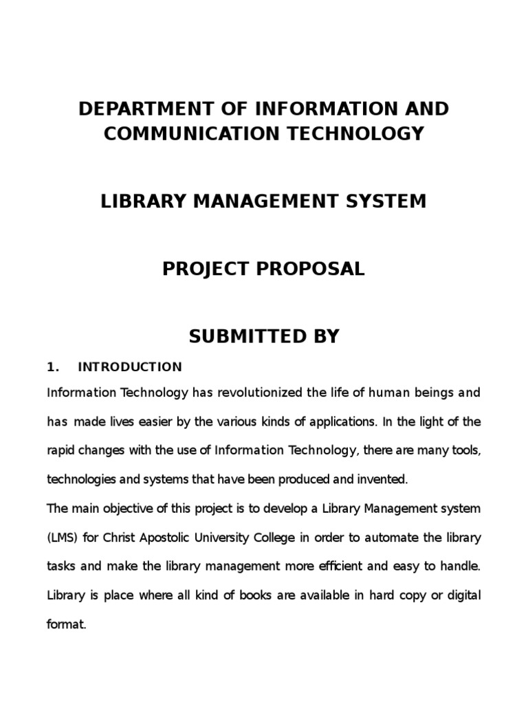 Proposal for Library Management System (Lms) 2016 | Libraries | User (Computing)