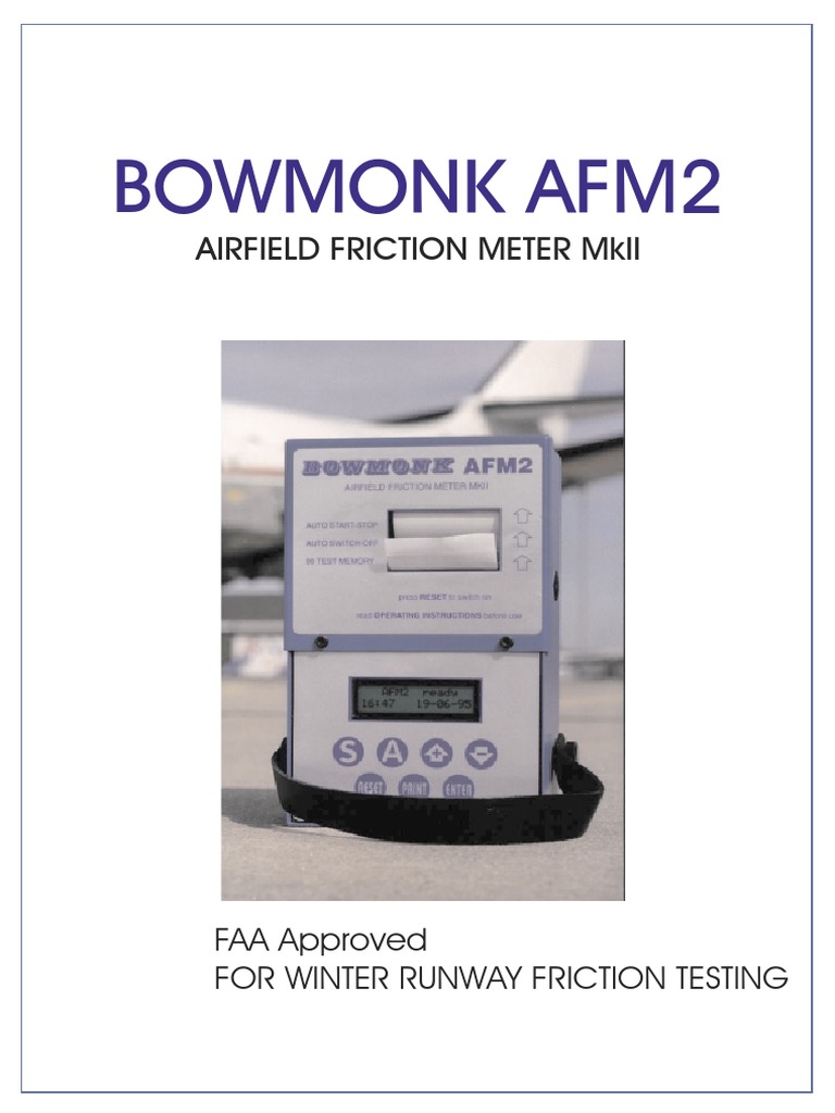 Bowmonk Afm2: Airfield Friction Meter Mkii | PDF | Battery (Electricity ...