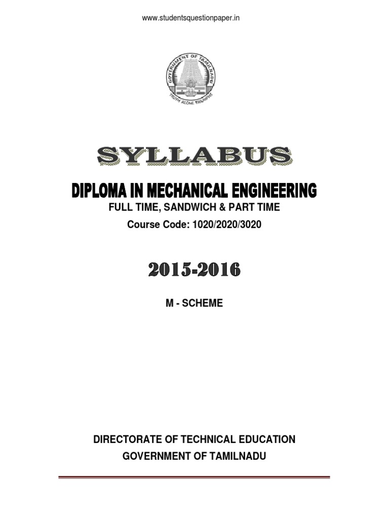 Mechanical Full Syllabus | PDF | Bending | Stress (Mechanics)