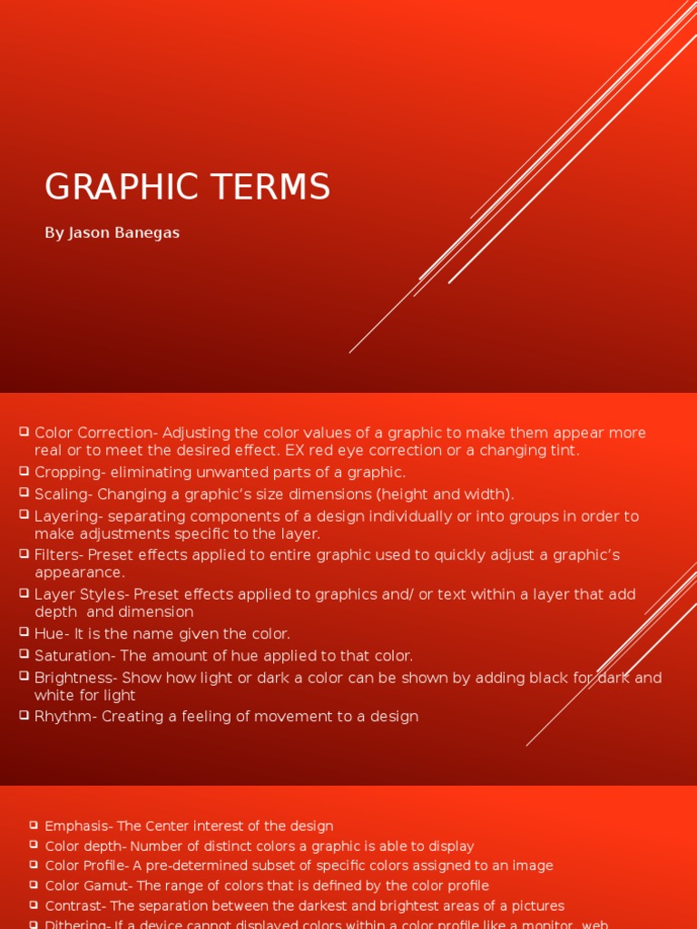 Graphic Terms | PDF | Color | Graphics