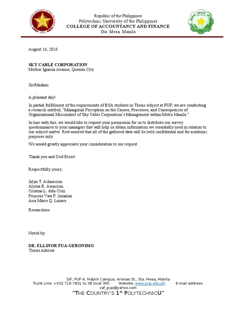 Skycable Letter of Request | PDF