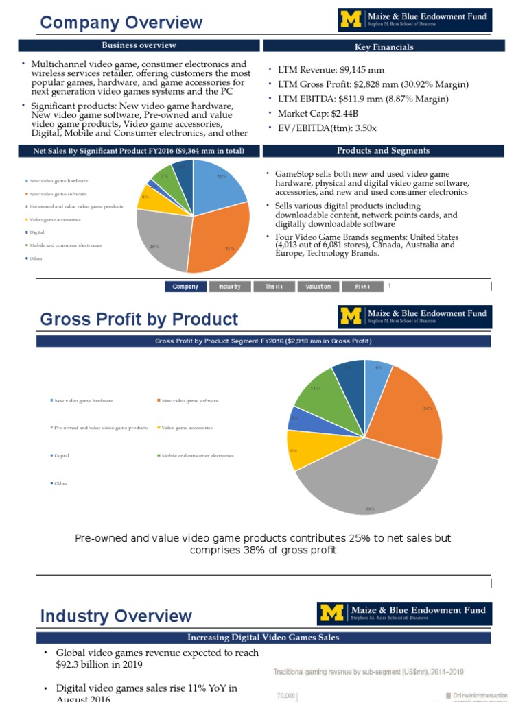 GME Company & Industry Overview | PDF