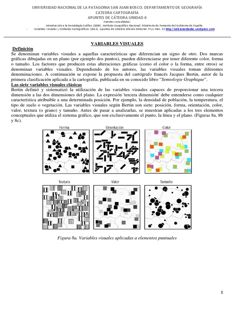 Las Variables Visuales. Jacques Bertin | PDF | Línea de contorno | Mapa