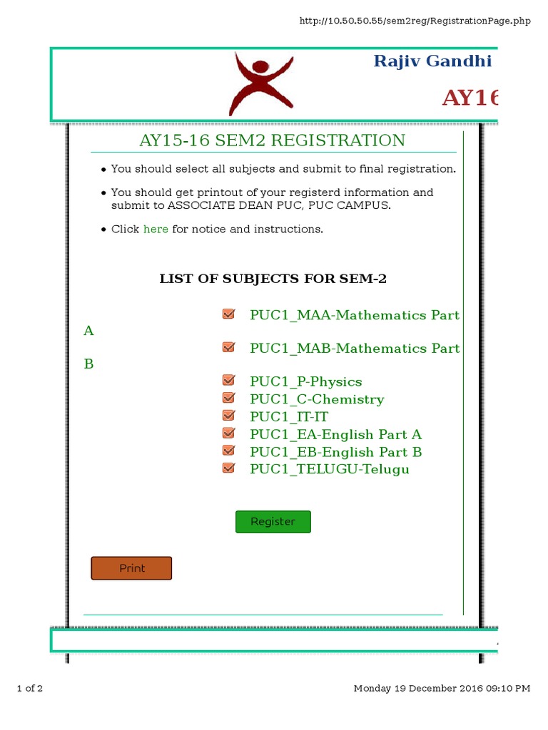 AY16-17 Sem2 Registr | PDF