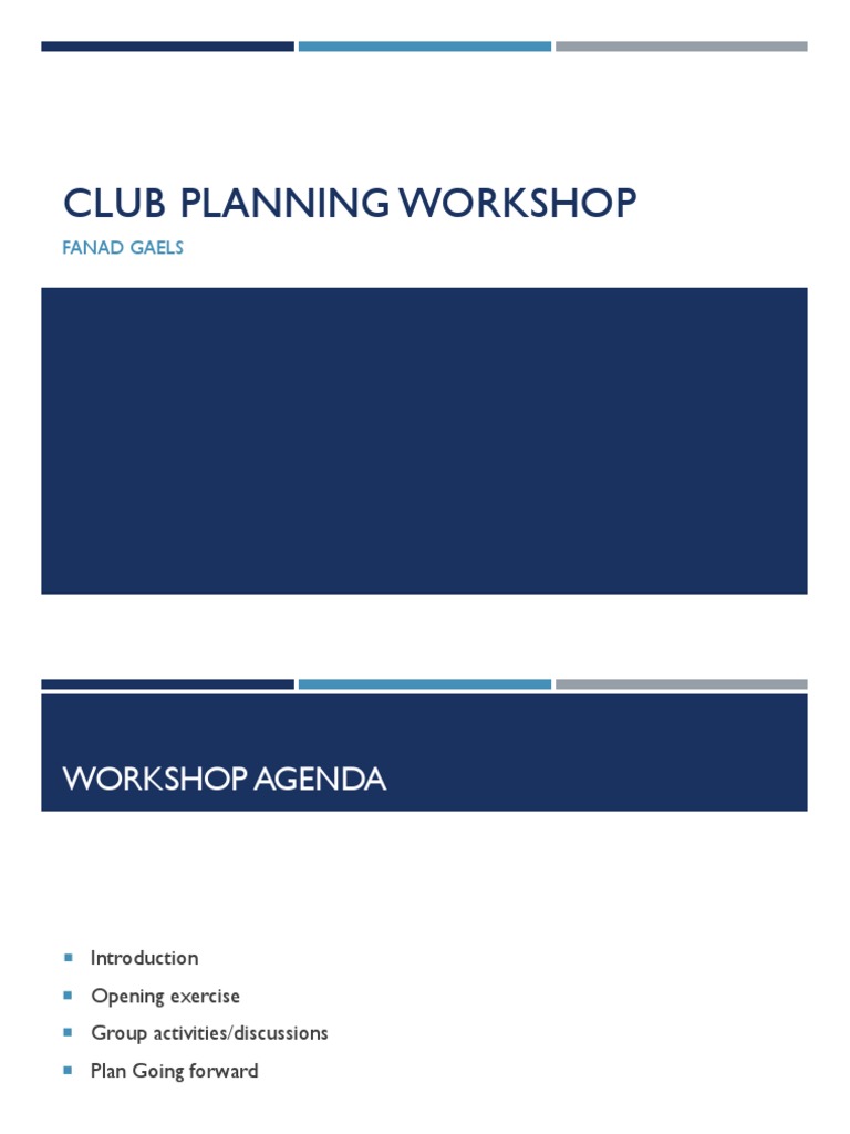 Club Planning Workshop | PDF