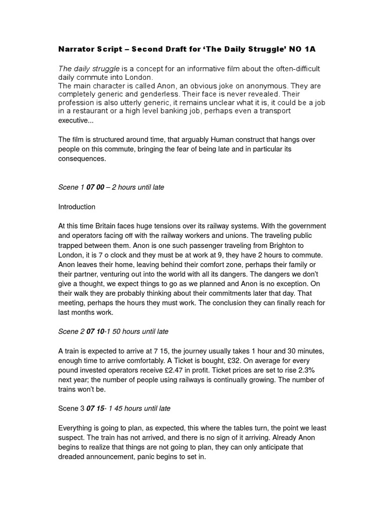 London Commute: Anon’s Struggle | PDF | Commuting | Transport