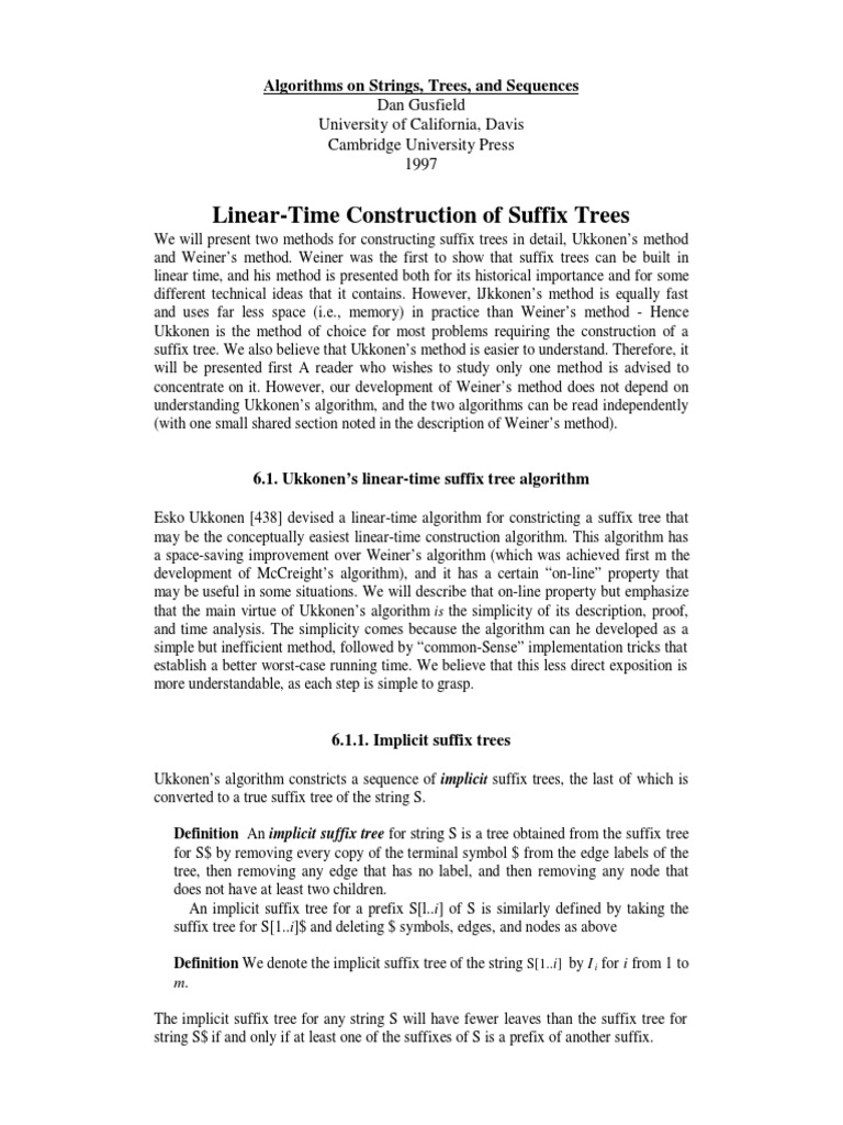 Ukkonen | PDF | String (Computer Science) | Time Complexity