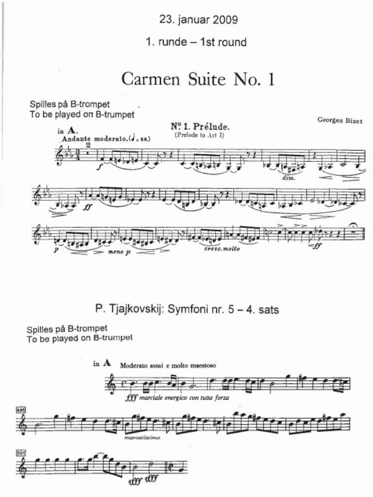 Trumpet Excerpts Combined | PDF