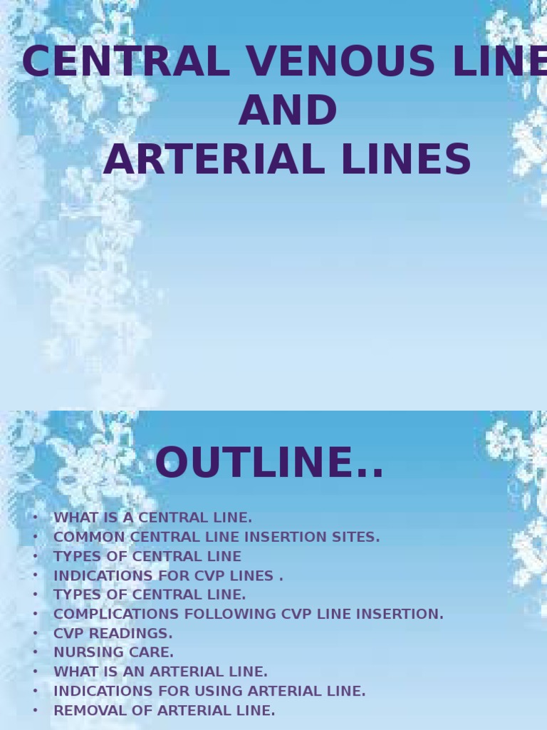 CVP Line | PDF | Cardiovascular System | Angiology