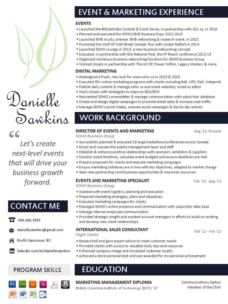 Danielle Sawkins Resume | PDF
