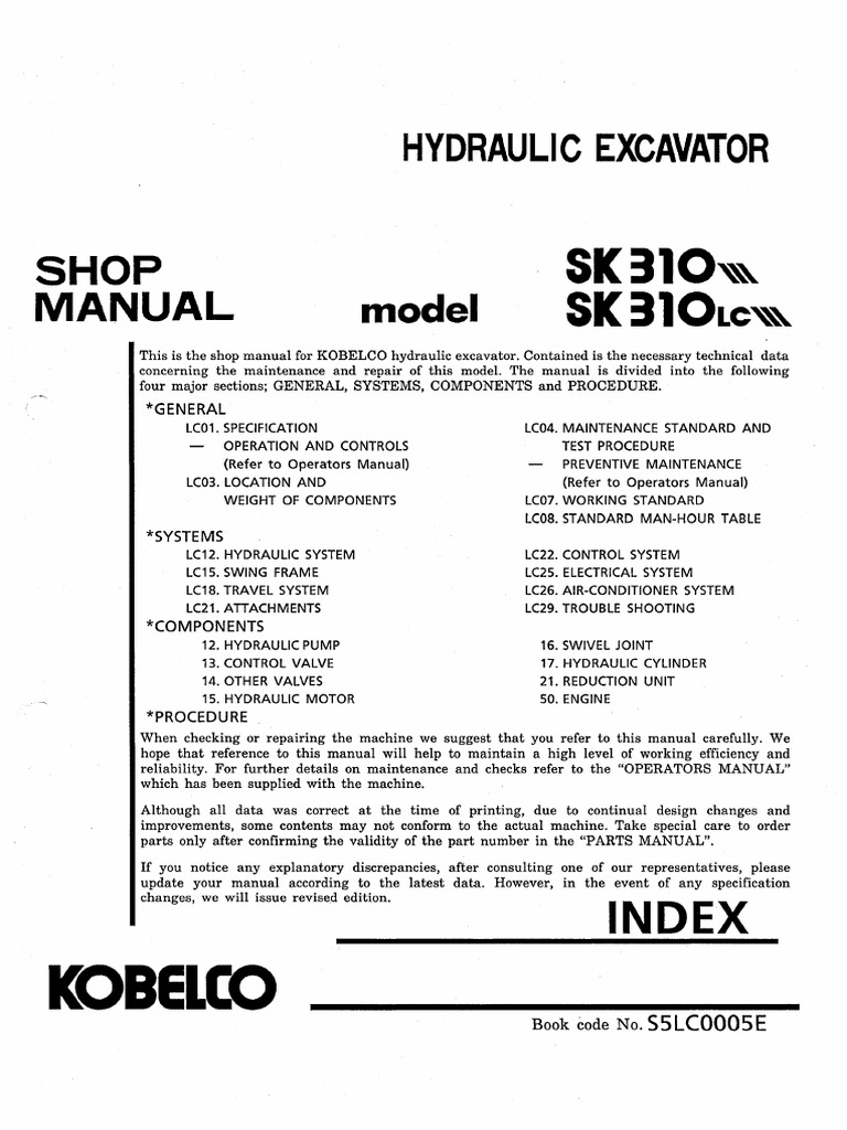 Kobelco SK310 - GB | PDF