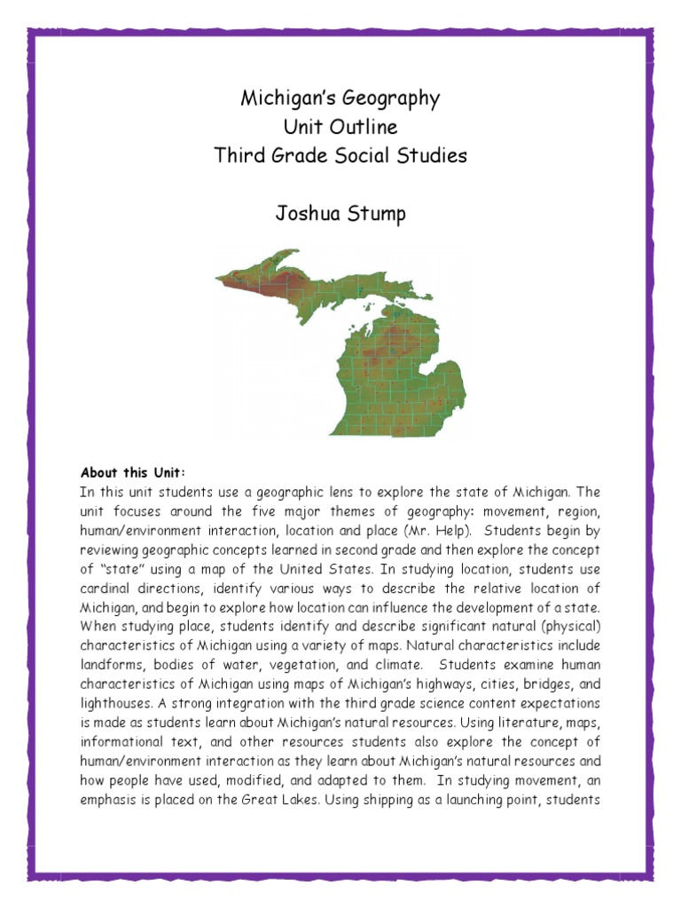 Exploring Michigan's Geography for Kids | PDF | Geography | Great Lakes