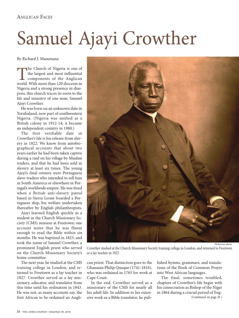 Samuel Ajayi Crowther | PDF | Christian Mission | Abrahamic Religions