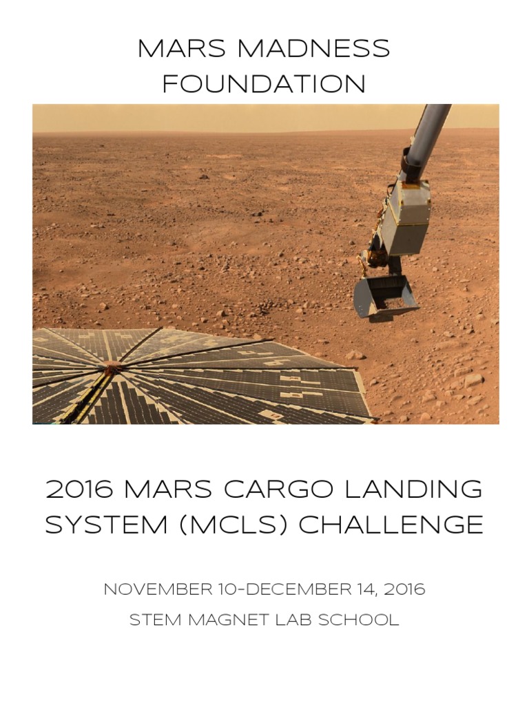Mars Madness Foundation: NOVEMBER 10-DECEMBER 14, 2016 Stem Magnet Lab ...