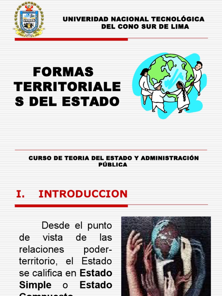 Formas Territoriales del Estado | PDF | Federación | Estado (política)