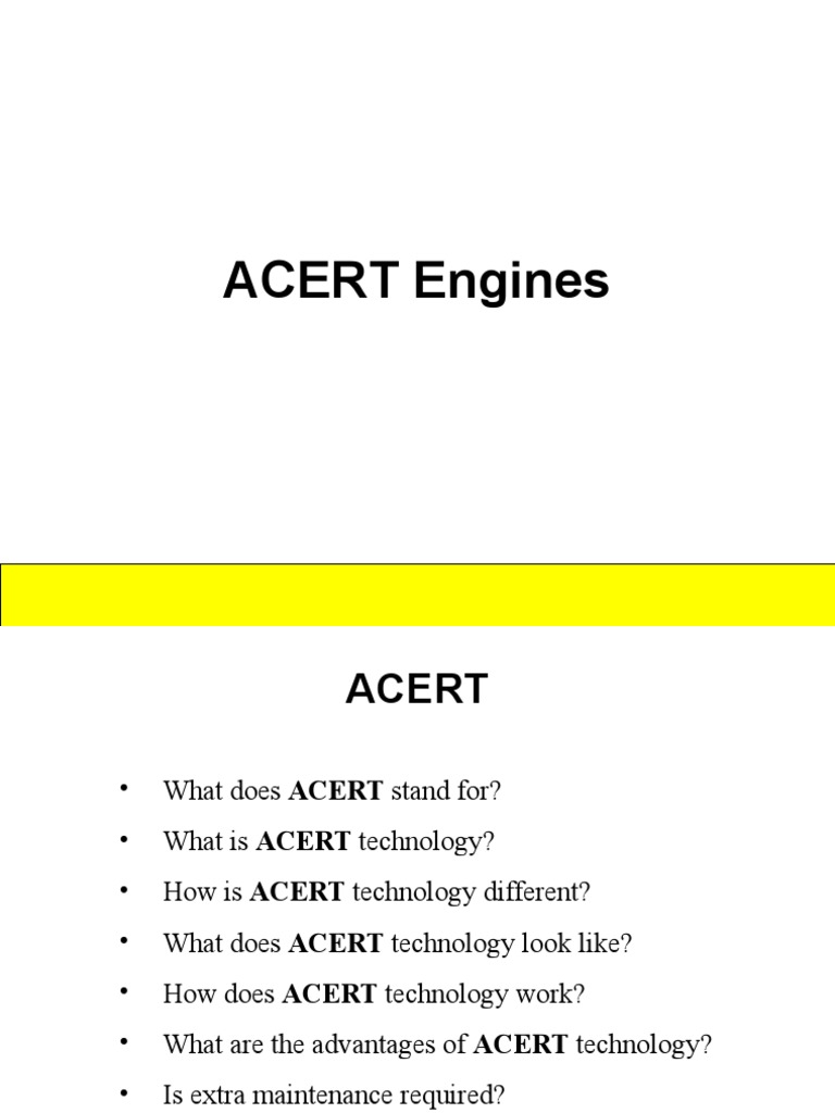 ACERT Engines | PDF | Cylinder (Engine) | Turbocharger