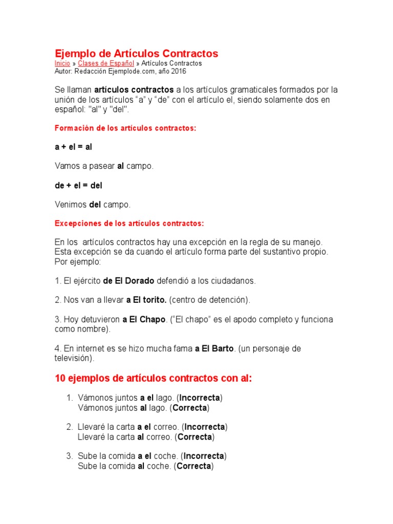 Ejemplos de Artículos Contractos | PDF
