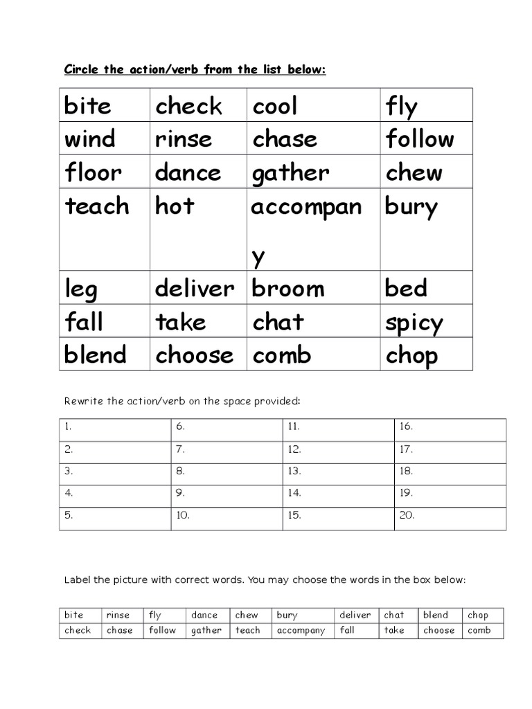 Circle The Action | PDF