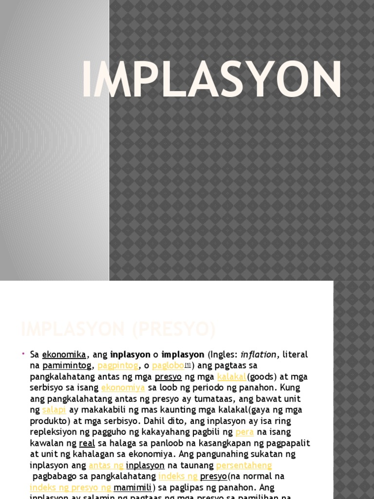 Implasyon | PDF