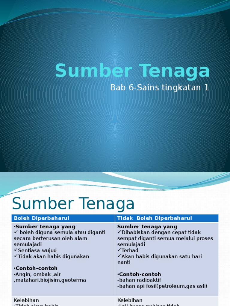 Sumber Tenaga | PDF