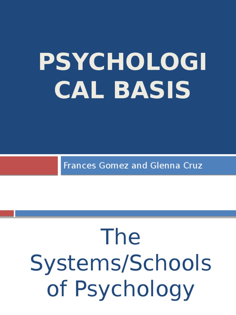 Psychological Basis | PDF | Action (Philosophy) | Psychology