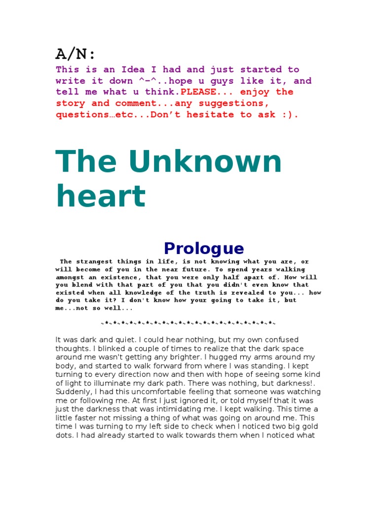 The Unknown Heart... | PDF