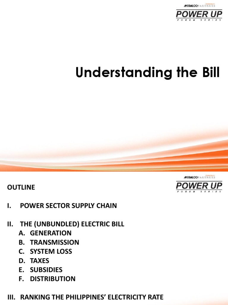 Understanding The Bill As of 2014 q1 | PDF | Taxes | Electricity Generation