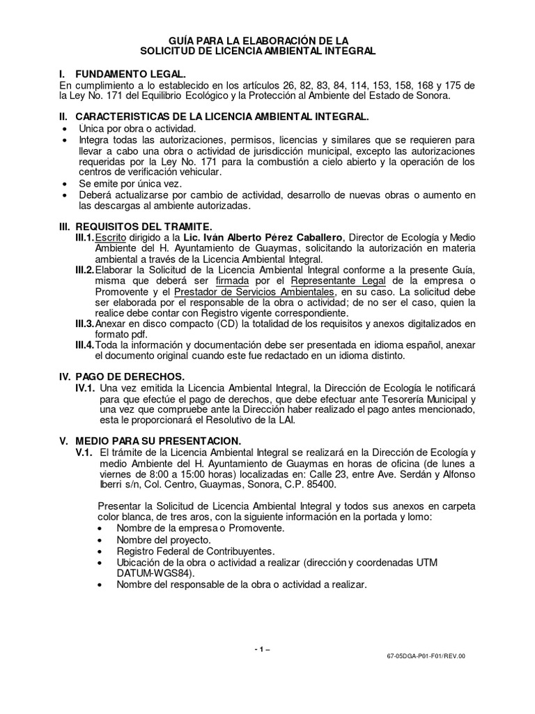 Guía Para Licencia Ambiental Integral Residuos Contaminación
