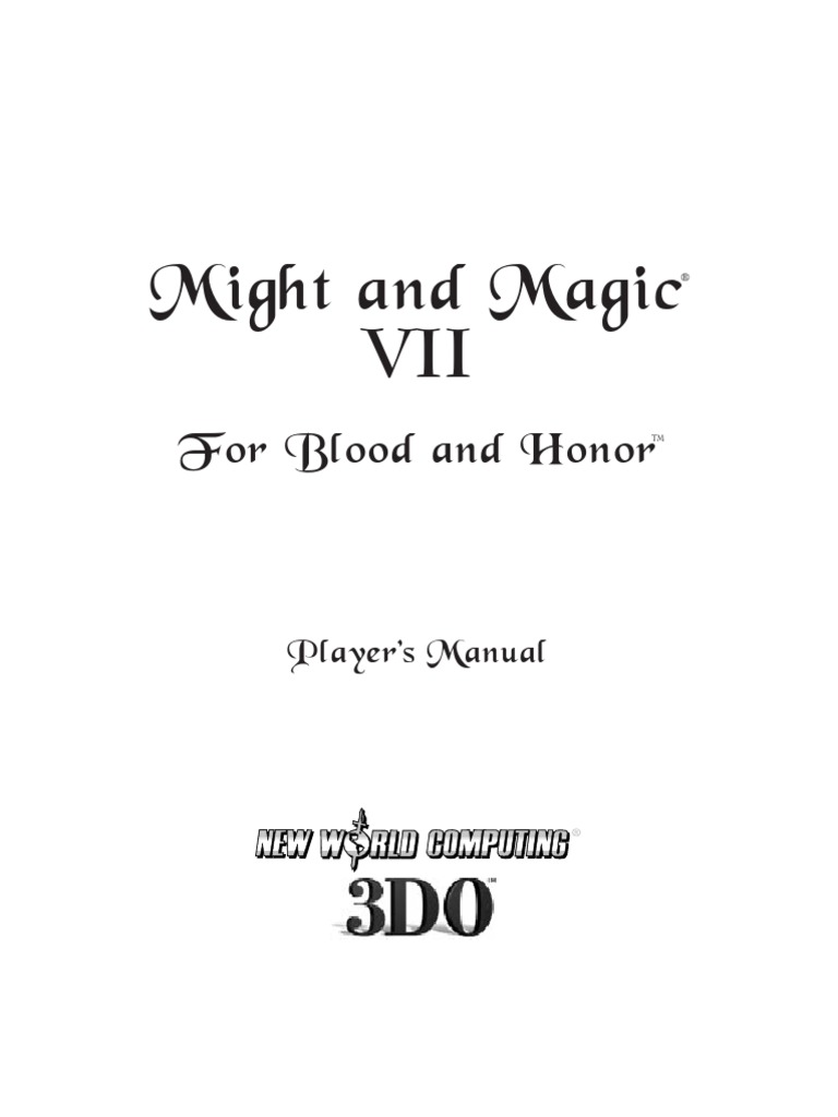 Might and Magic 7 Manual | PDF | Magician (Fantasy) | Leisure