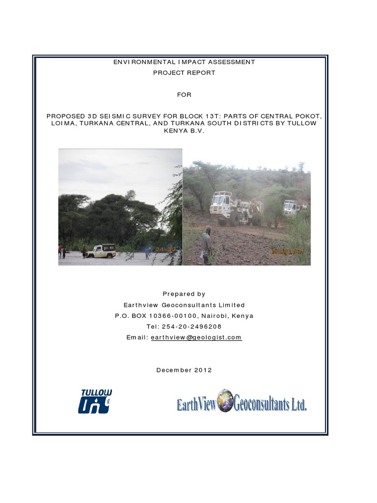 Final EIA Project Report For 3d Seismic Survey in Block 13t | PDF ...