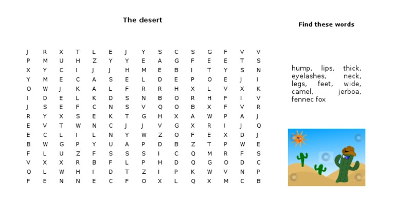 Wordsearch - The Desert | PDF