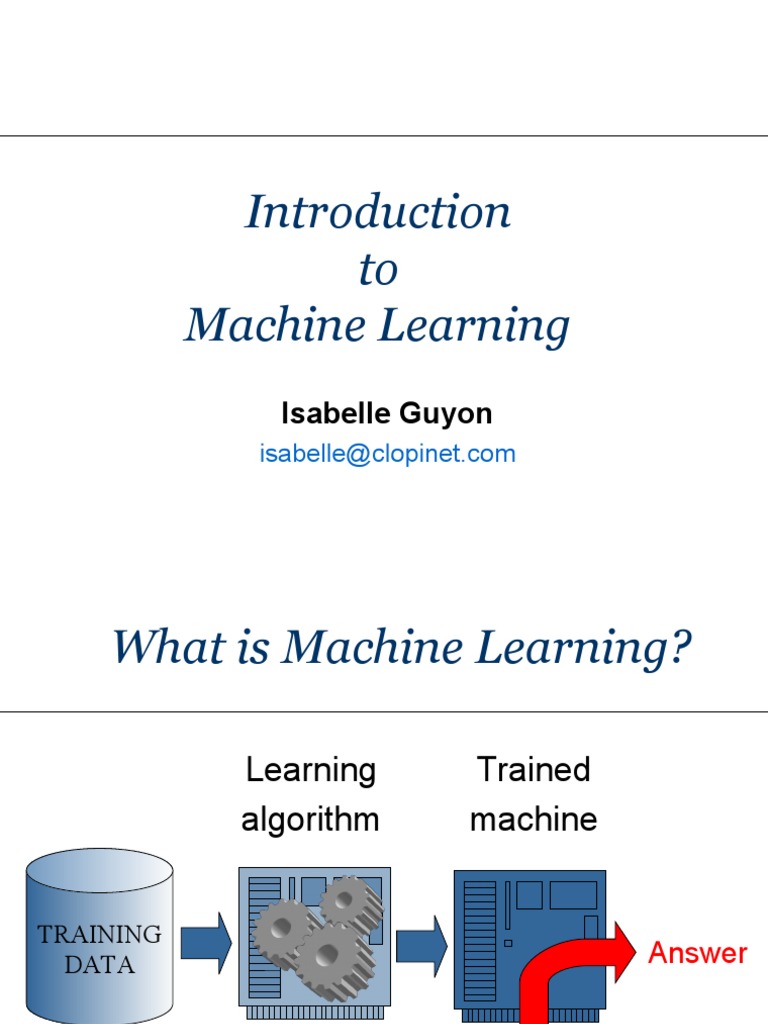To Machine Learning: Isabelle Guyon | PDF | Receiver Operating Characteristic | Machine Learning