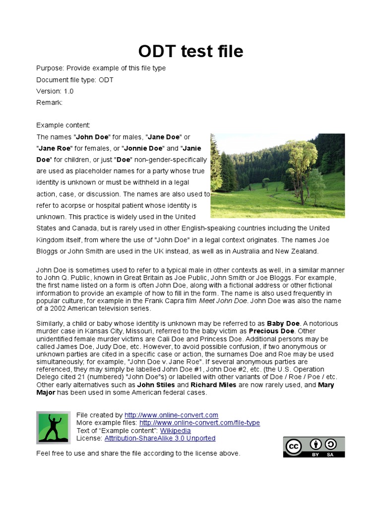 Sample Odt - Odt | PDF