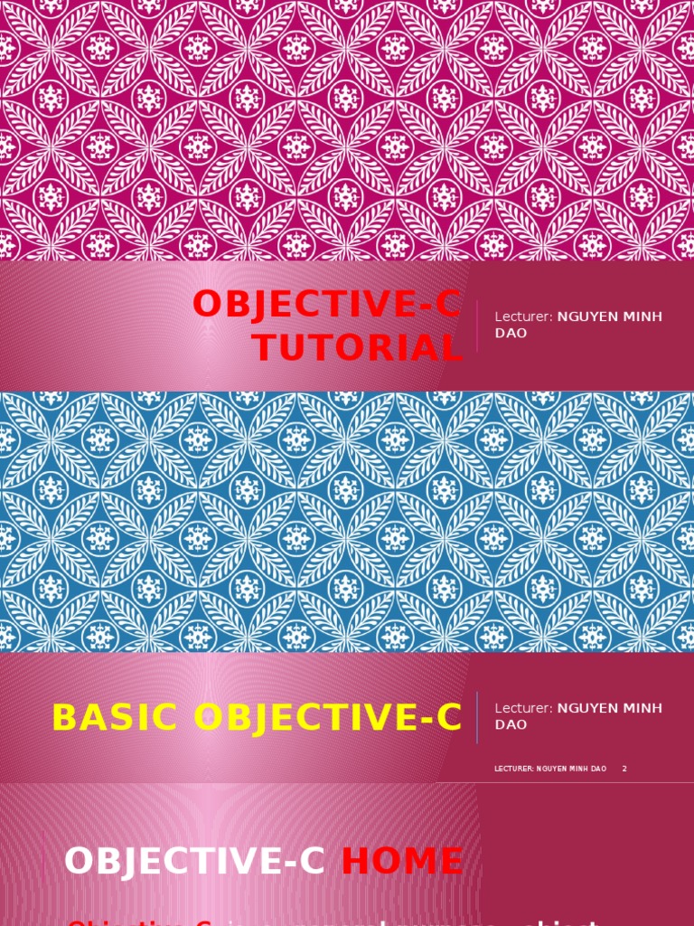 Objective C Tutorial | PDF | Parameter (Computer Programming) | Data Type