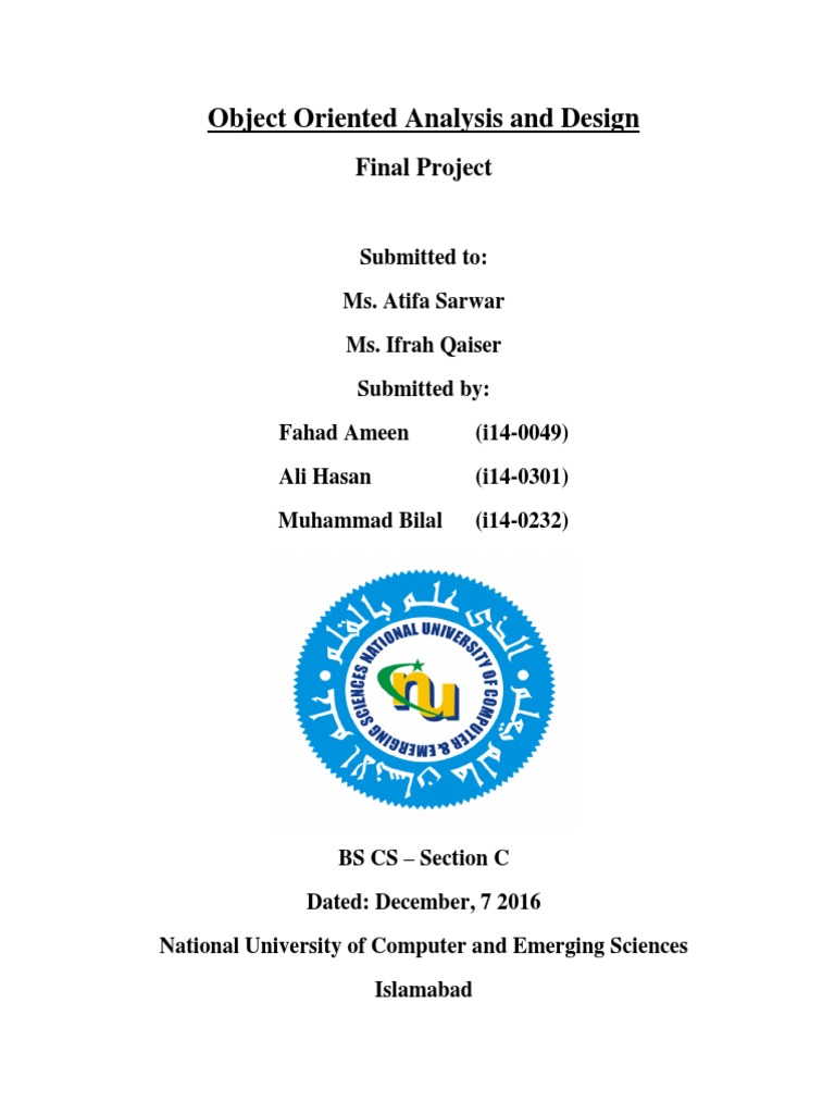 OOAD Project Documentation | PDF | Use Case | Receipt