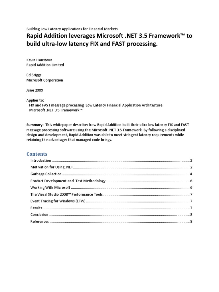 Building Low Latency Applications For Financial Markets Pdf String Computer Science