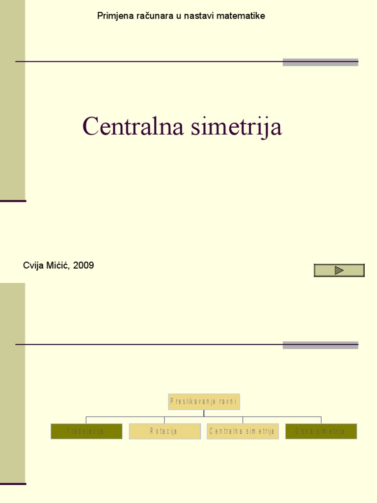 Centralna Simetrija | PDF