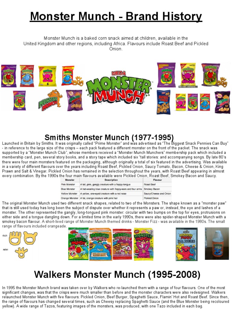 Monster Munch - Brand History | PDF | Cuisine | Food And Drink