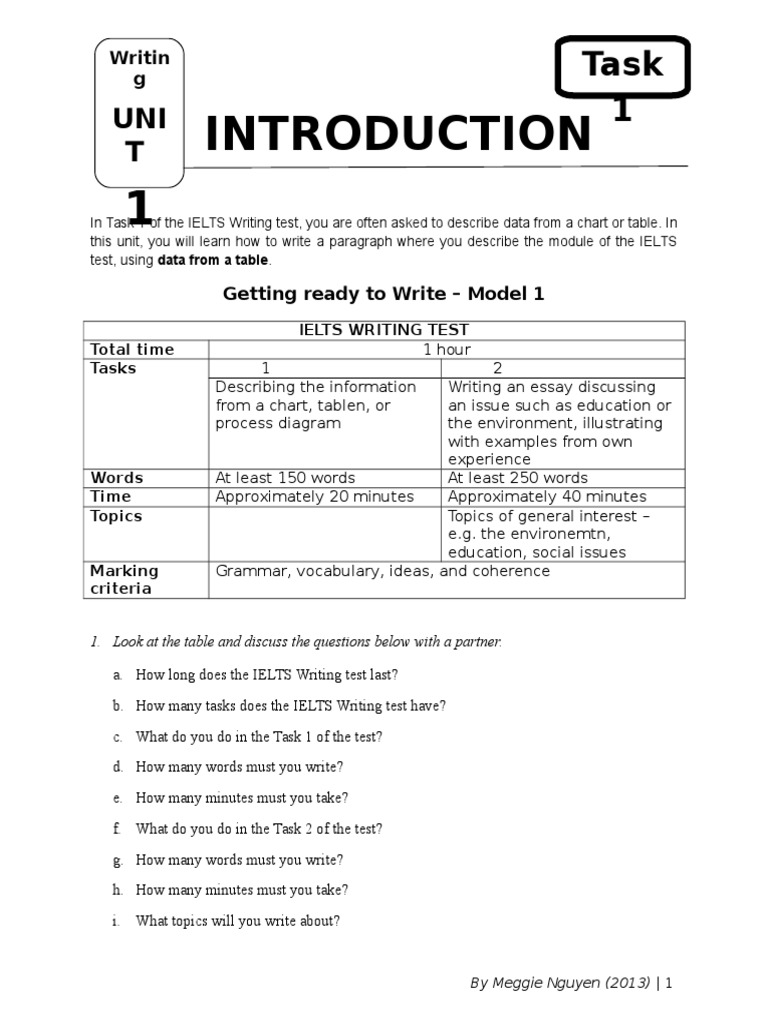 Writing - Unit 1 - Introduction | PDF | International English Language ...