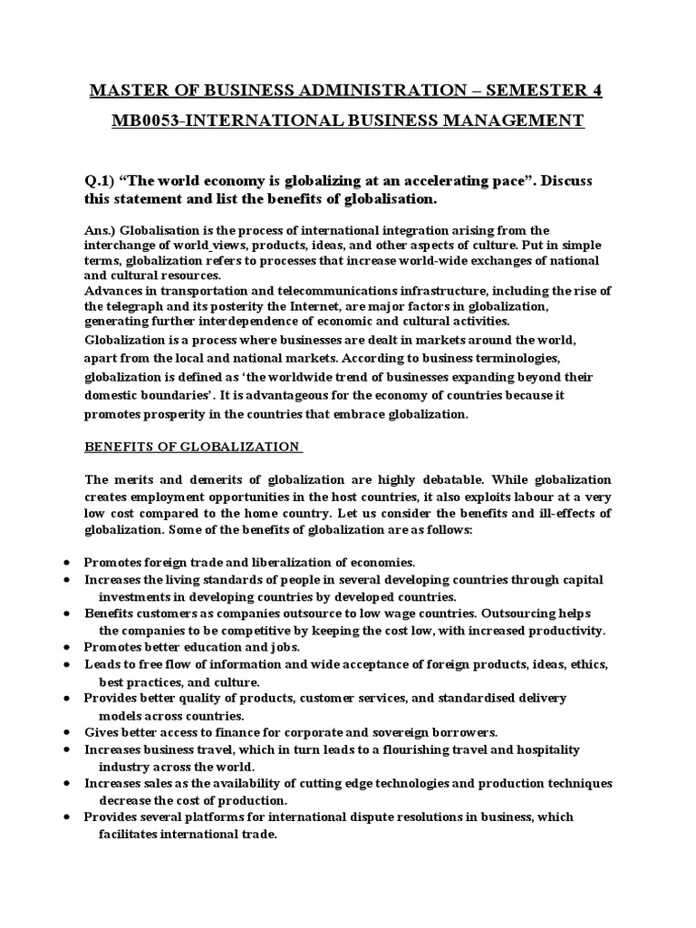 International Business Management | PDF | International Financial ...