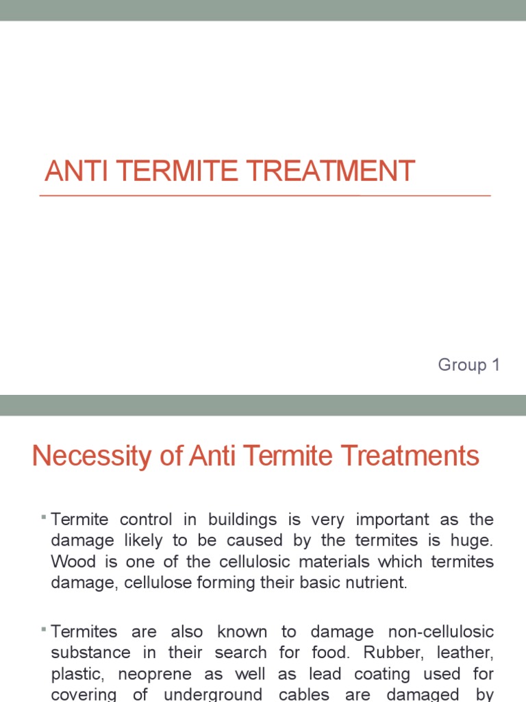 Anti Termite Treatment Procedures | PDF | Brick | Concrete