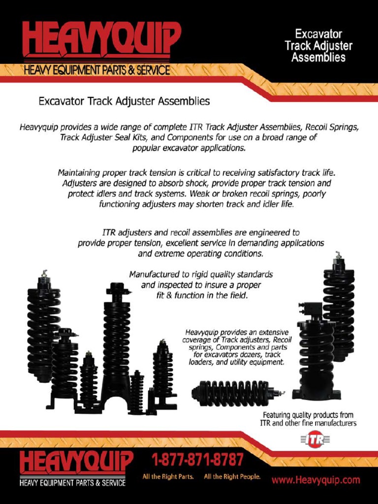 Excavator Track Adjuster Assemblies | PDF