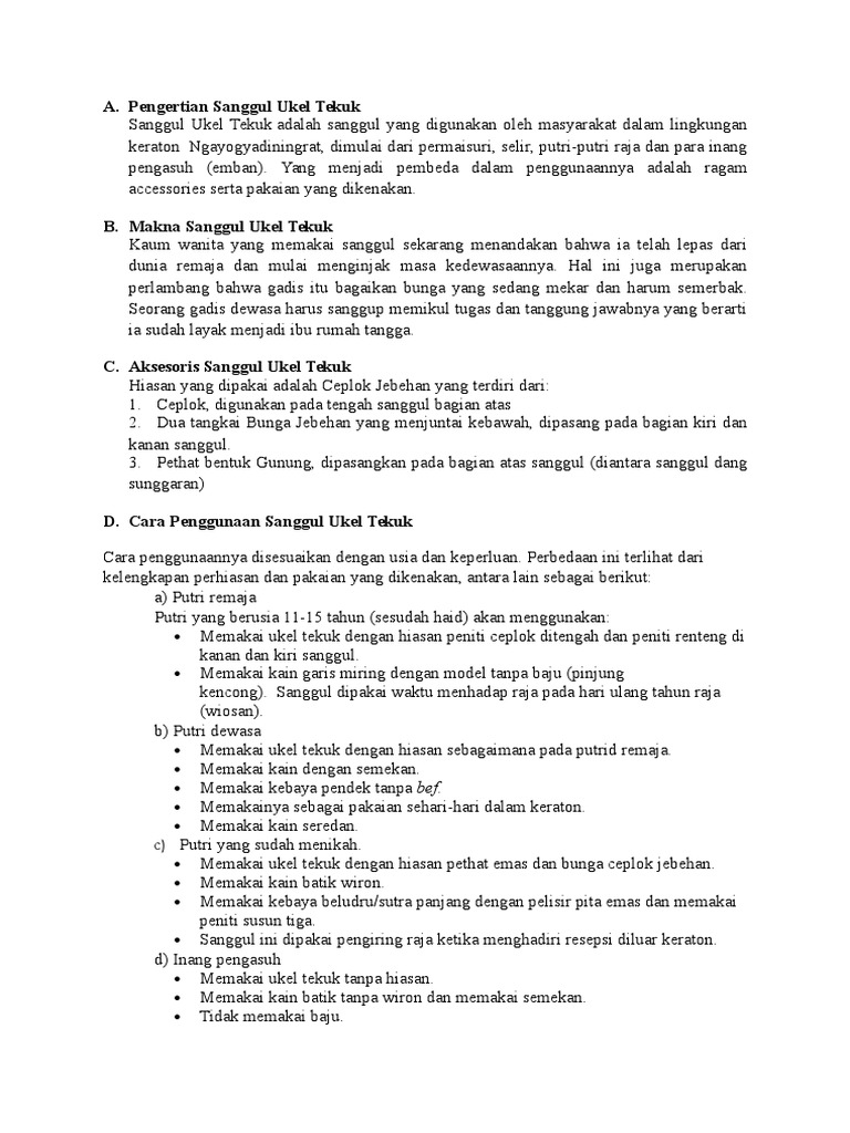 Sanggul Ukel Tekuk | PDF