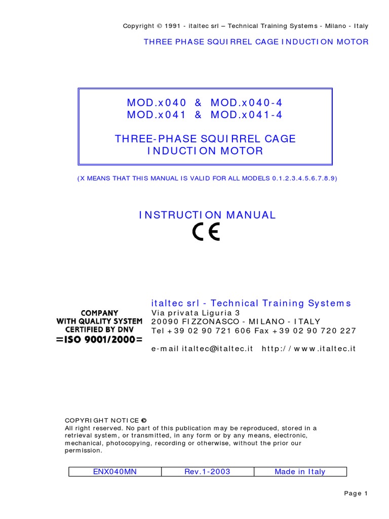 3 Phase Motors | PDF | Series And Parallel Circuits | Electrical Impedance