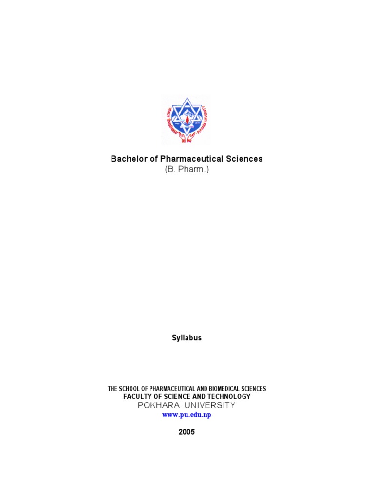 B Pharmacy Syllabus (I VIII) | PDF | Pharmacy | University And College ...